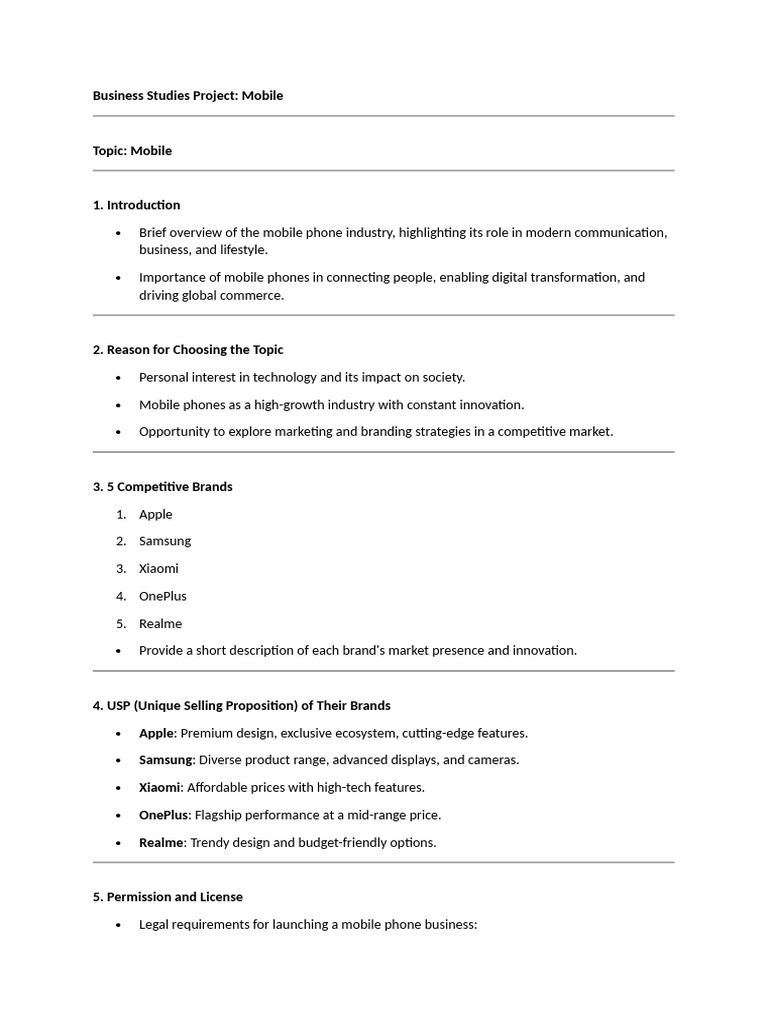 Mobile Phone Industry Business Project | PDF | Retail | Xiaomi