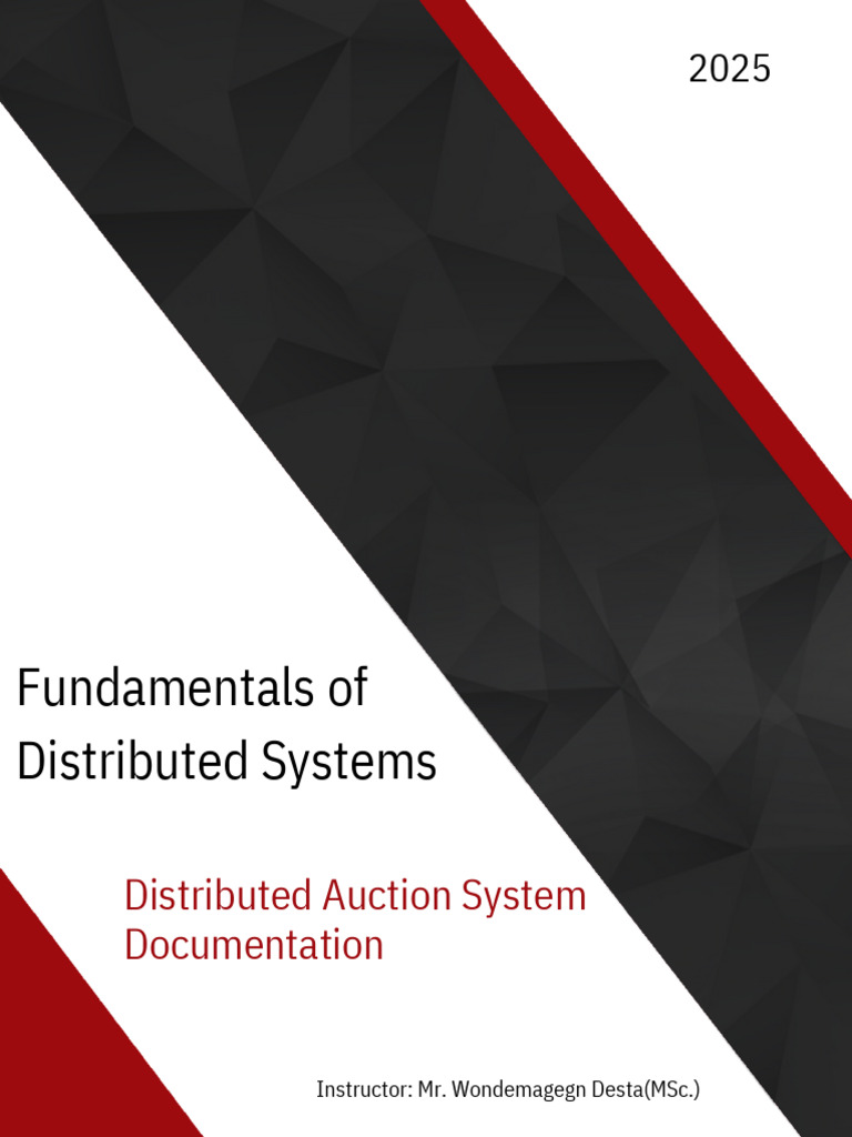 Distributed Auction System Documentation | PDF | Auction | Client ...