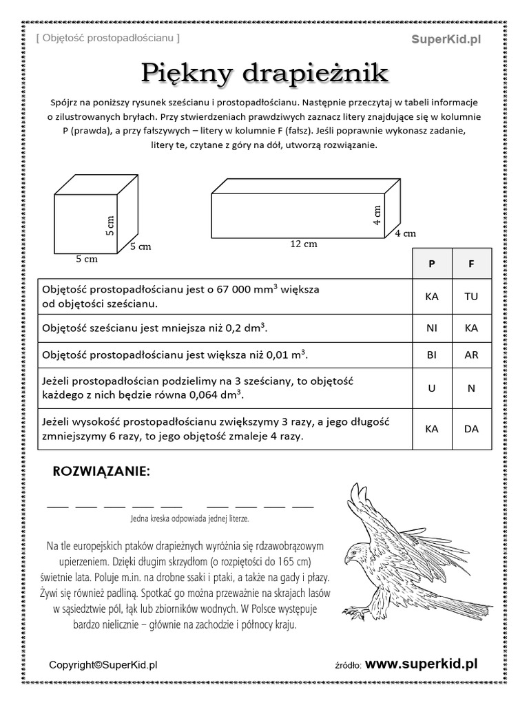 Objetosc Prostopadloscianu 3bc | PDF