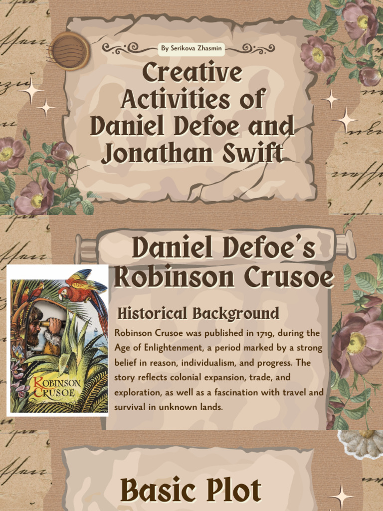 Creative Activities of Daniel Defoe and Jonathan Swift PDF | PDF ...
