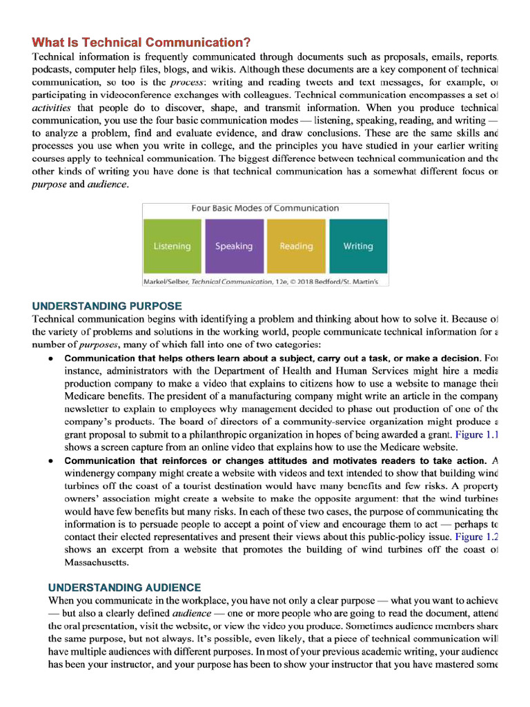 Reading What Is Technical Communication Understanding Purpose and ...