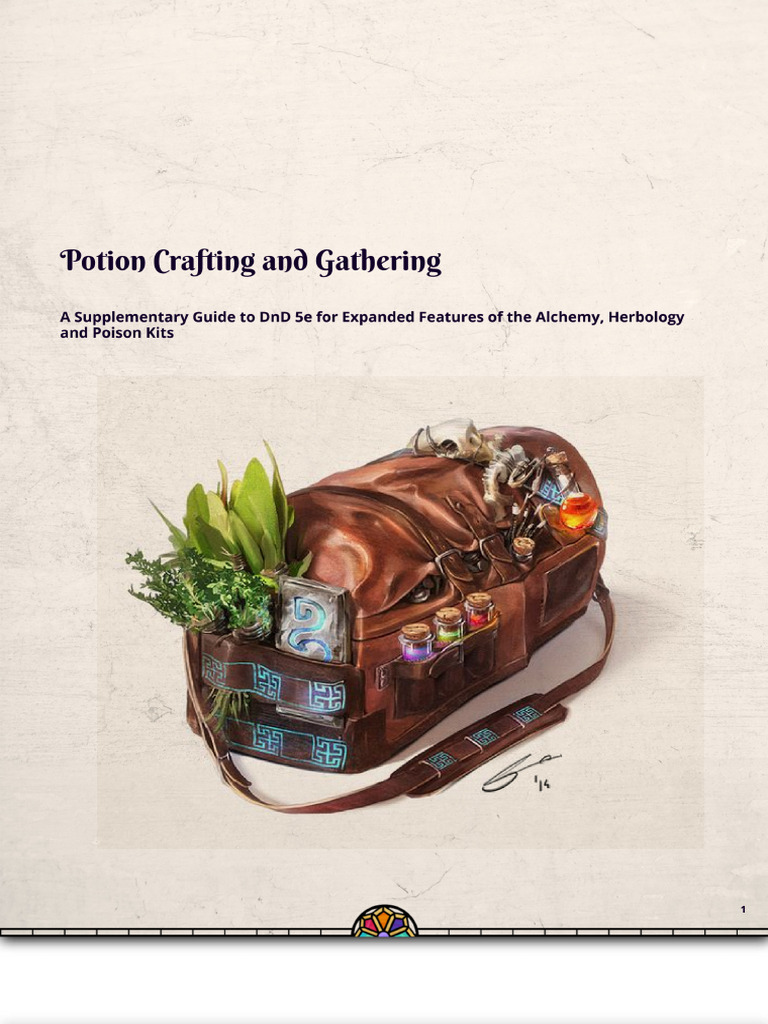 Potion Brewing and Ingredient Gathering For DND 5e - GM Binder | PDF