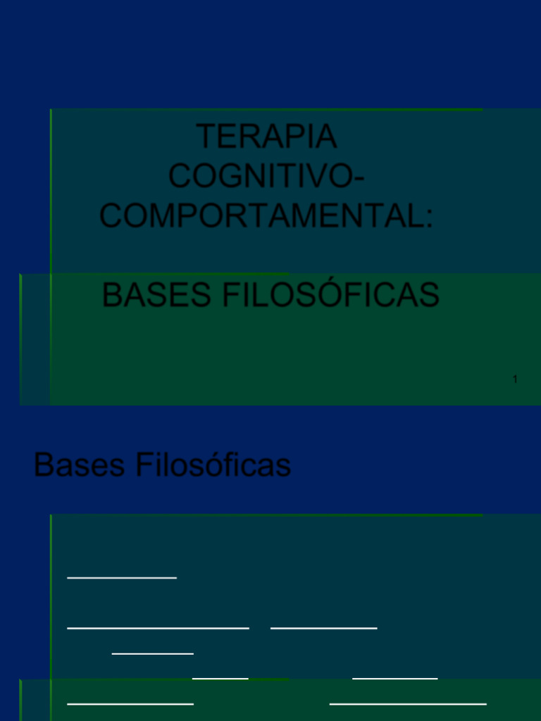 Bases Conceituais Da TCC | PDF | Psicoterapia | Pensamento