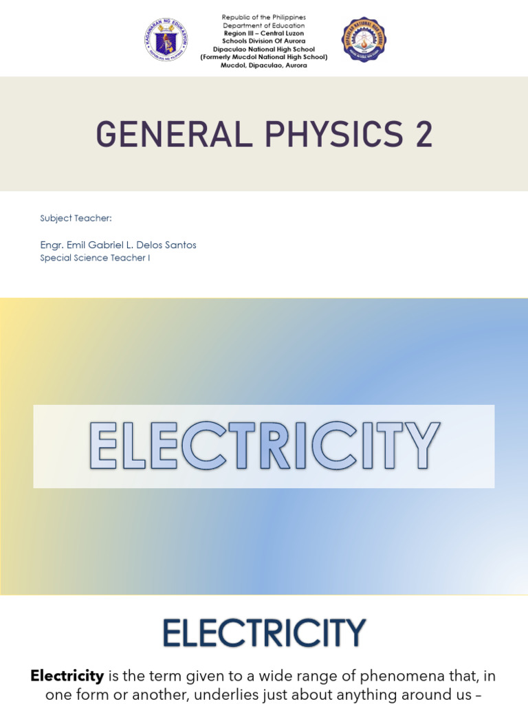 1 General Physics 2 Electrostatics | PDF | Electric Charge | Electricity