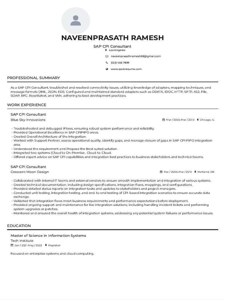 NaveenPrasath Ramesh SAP CPI Consultant Resume 2025 02-16-155518 | PDF | Electronic Data ...