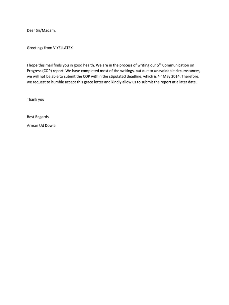 Sample Letter | PDF
