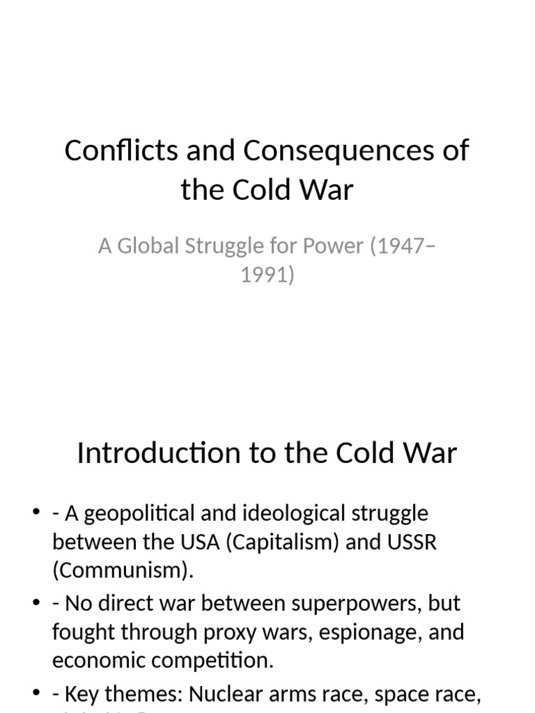Cold War: Conflicts and Consequences | PDF | Cold War | Soviet Union