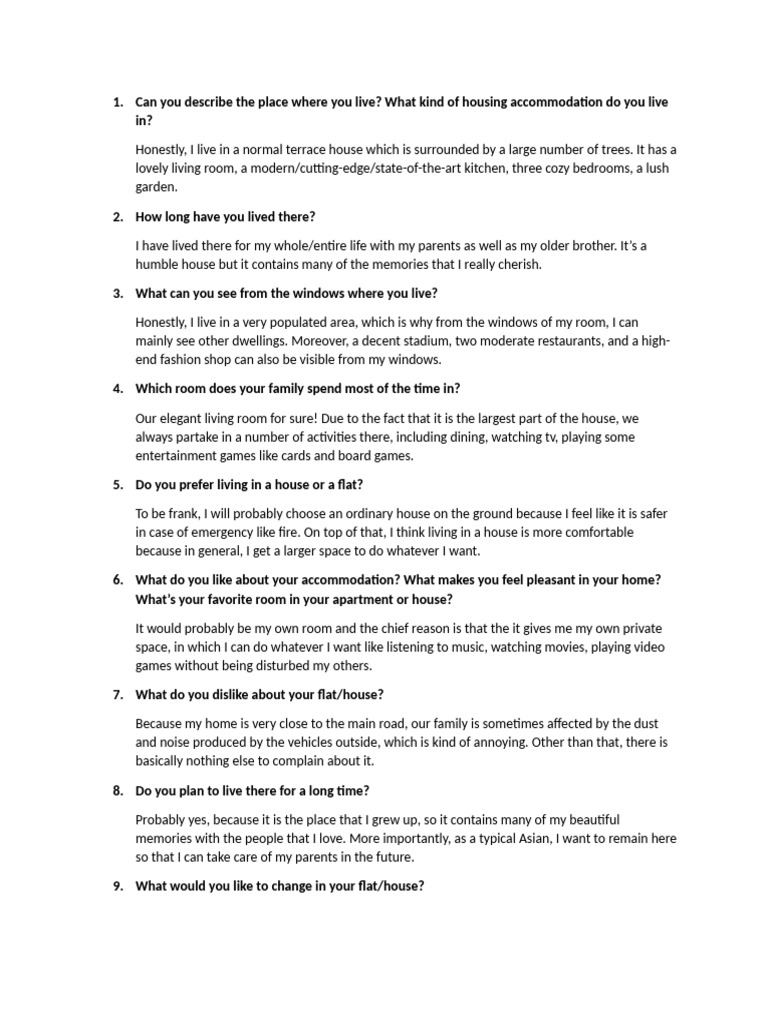 Home and Accommodation | PDF | Room