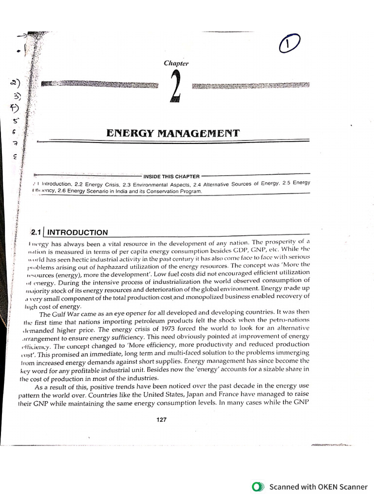 Unit 1 Energy Management | PDF