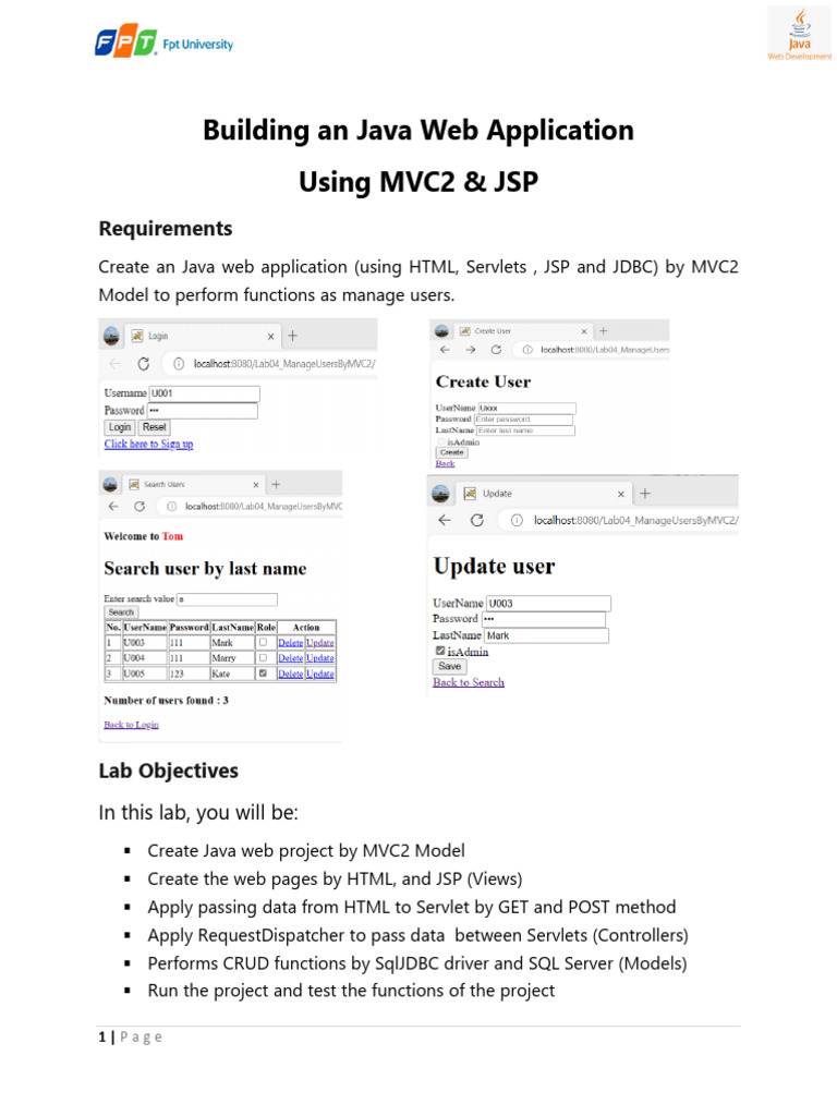 Lab04 ManageUsersByMVC2 | PDF
