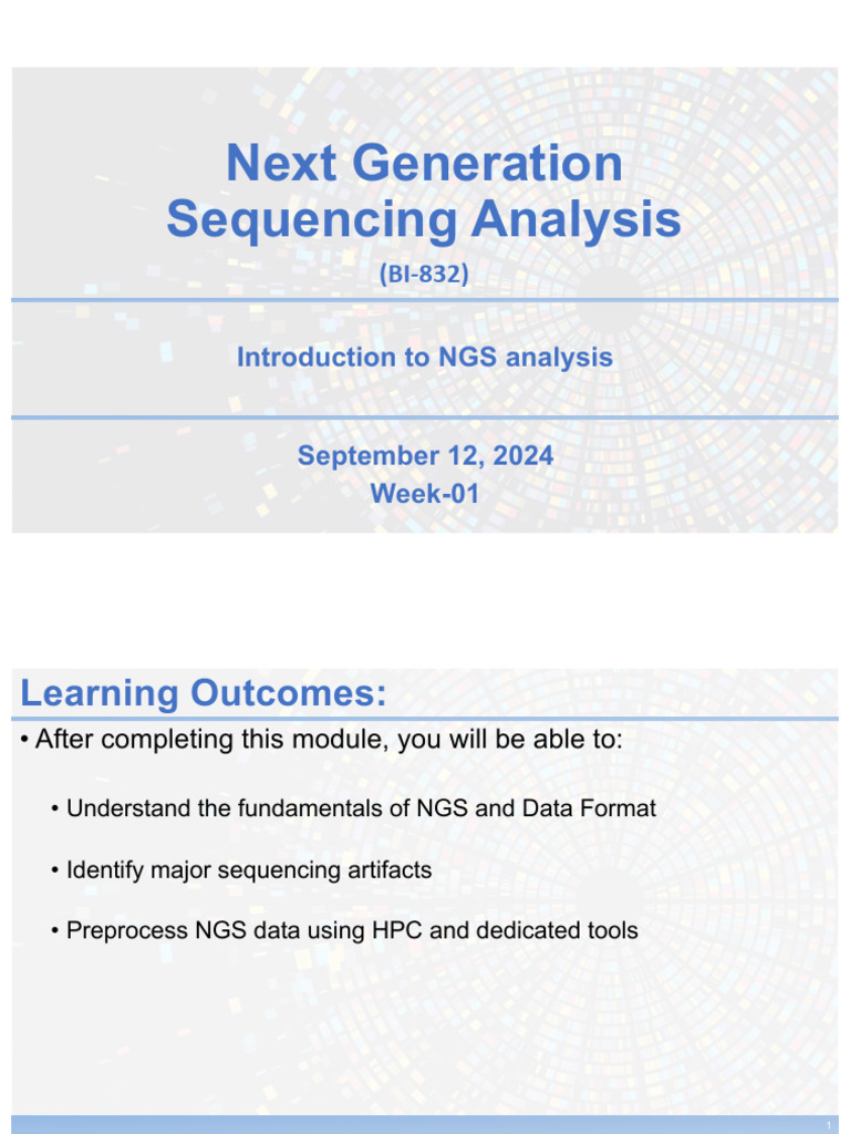 Next-Gen Sequencing Analysis Overview | PDF | Dna Sequencing | Biochemistry