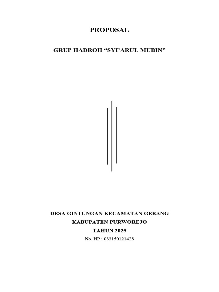 Contoh Proposal Hadroh | PDF