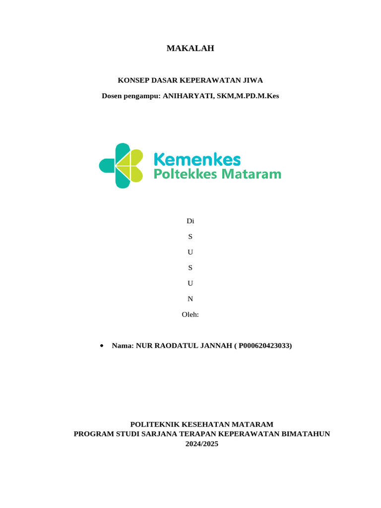 Tugas mandiri kep jiwa ratul | PDF