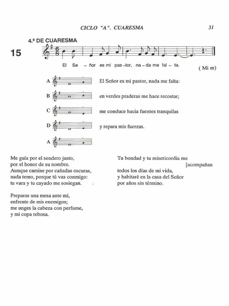 Salmo 22 El Señor Es Mi Pastor | PDF
