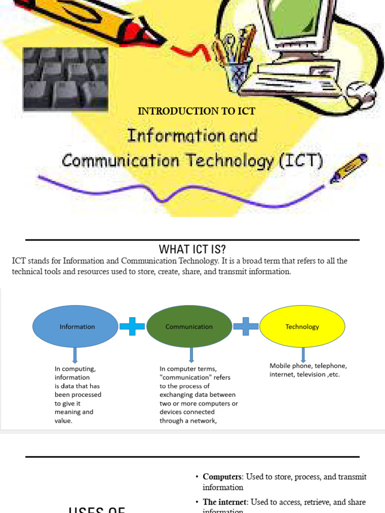 Intro to Ict | PDF | Information And Communications Technology | Communication