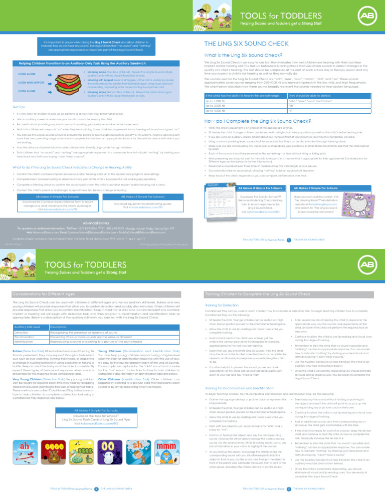 The Ling Six Sound Check | PDF | Hearing | Sound