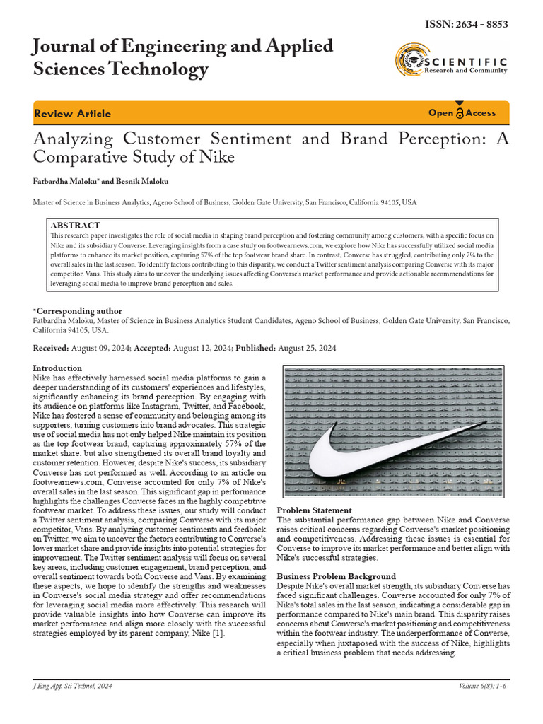 Analyzing Customer Sentiment and Brand Perception A Comparative Study ...