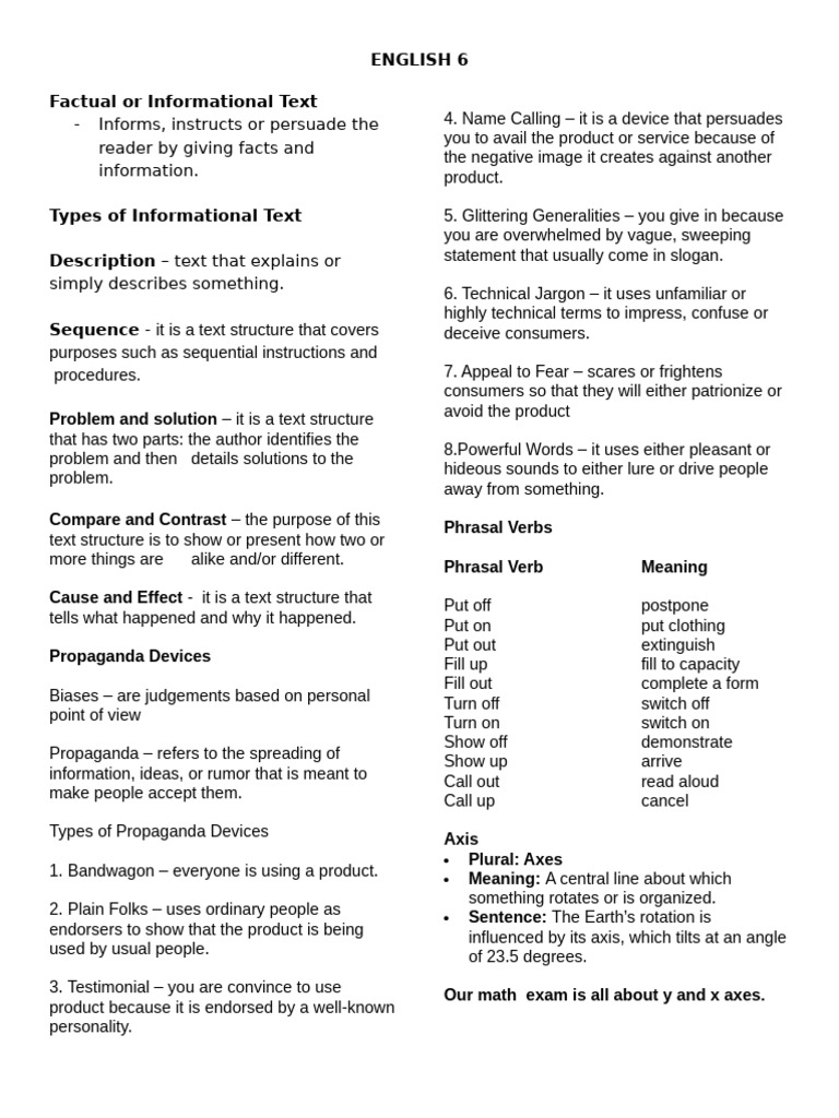 English 6 | PDF