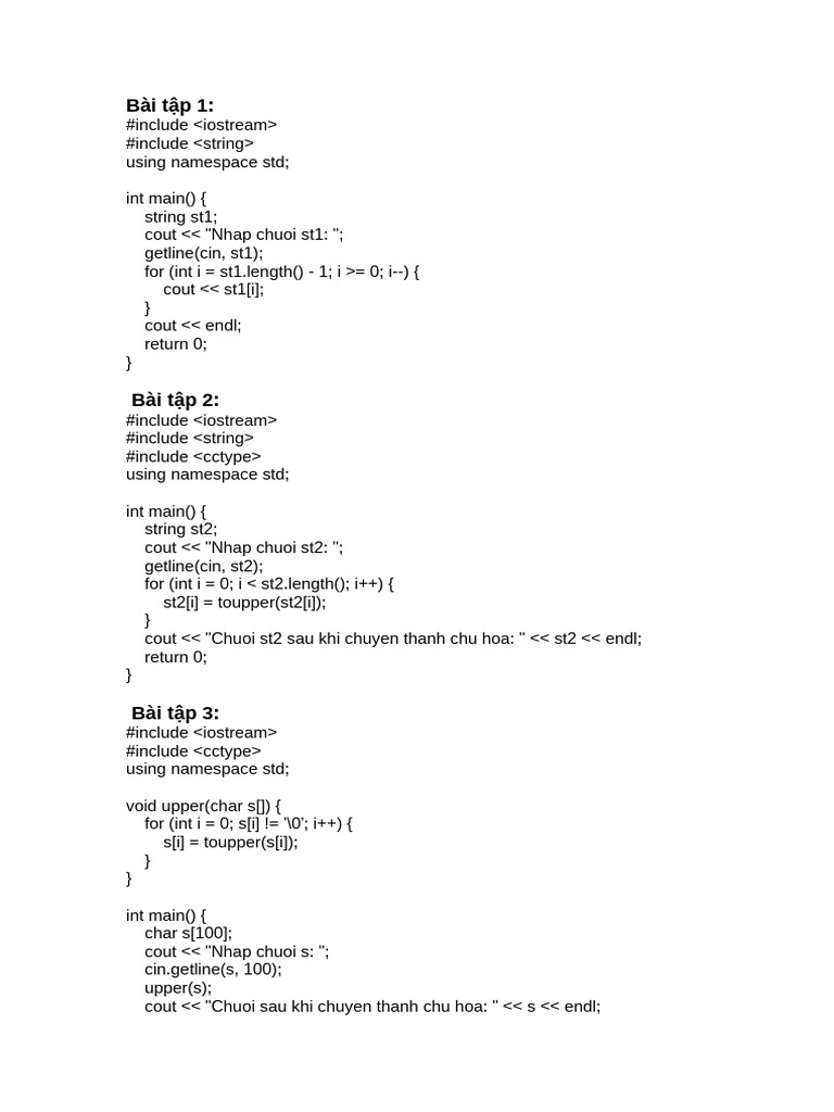 BÀI TẬP CSLT BUỔI 9 NGÀY 27 - 12 - 2024 | PDF