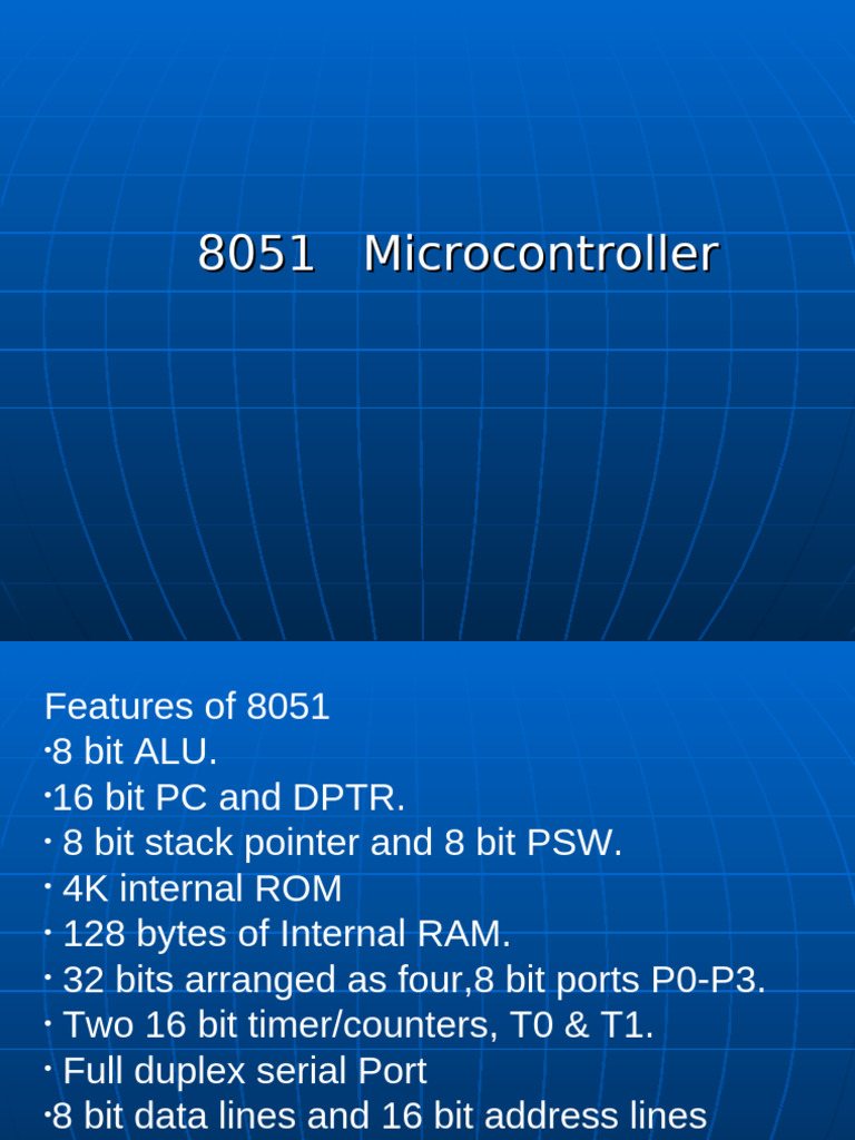 8051 Microcontroller | PDF