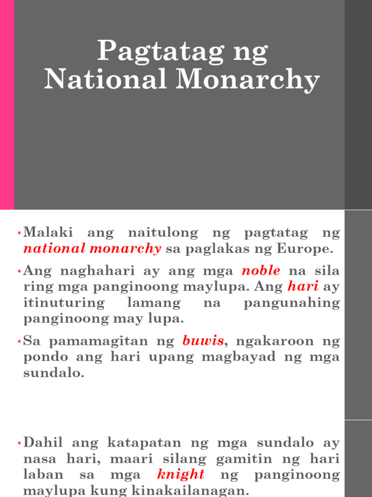 Pagtatag NG National Monarchy | PDF