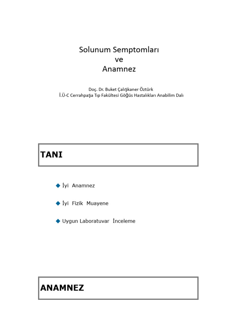 1-2 Semptomtoloji Ve Fizik Muayene | PDF