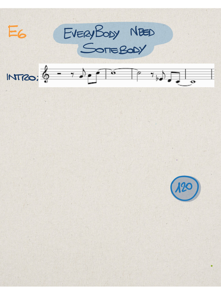 Everybody Need Somebody | PDF