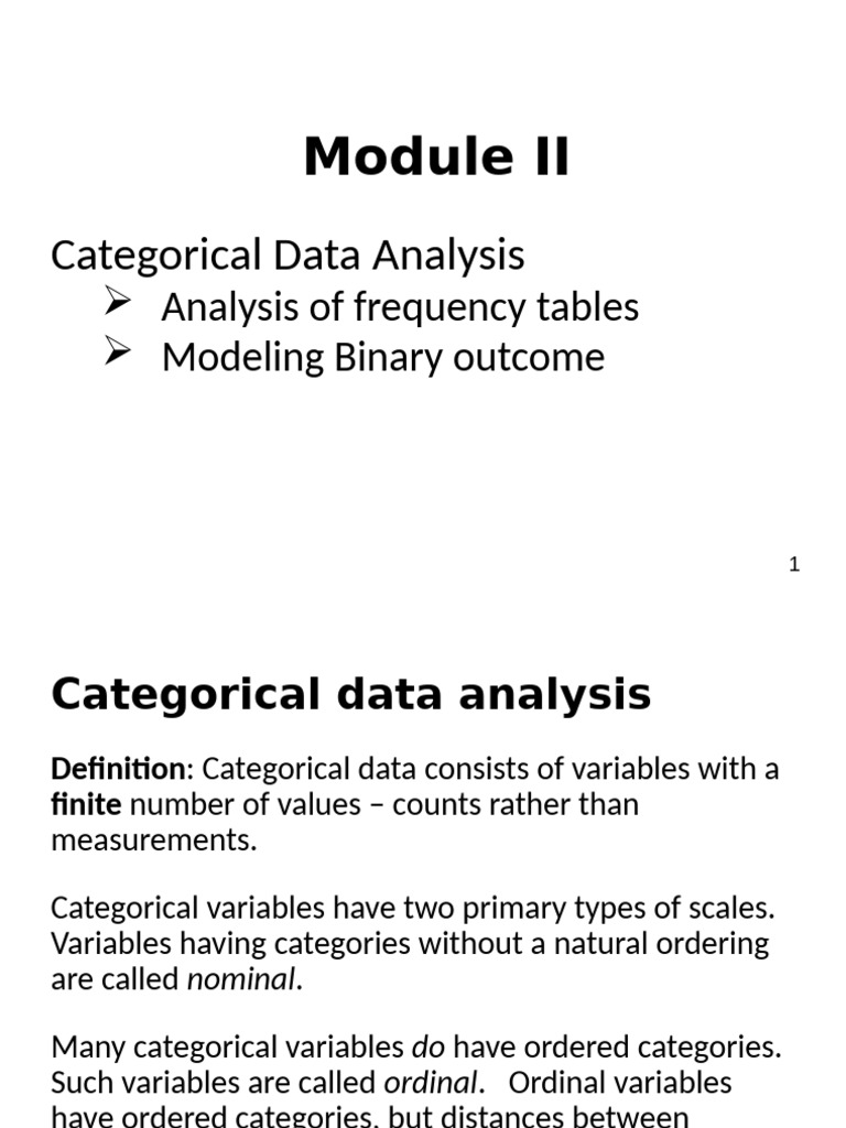 Analysis of Categorical Data | PDF | Categorical Variable | Odds