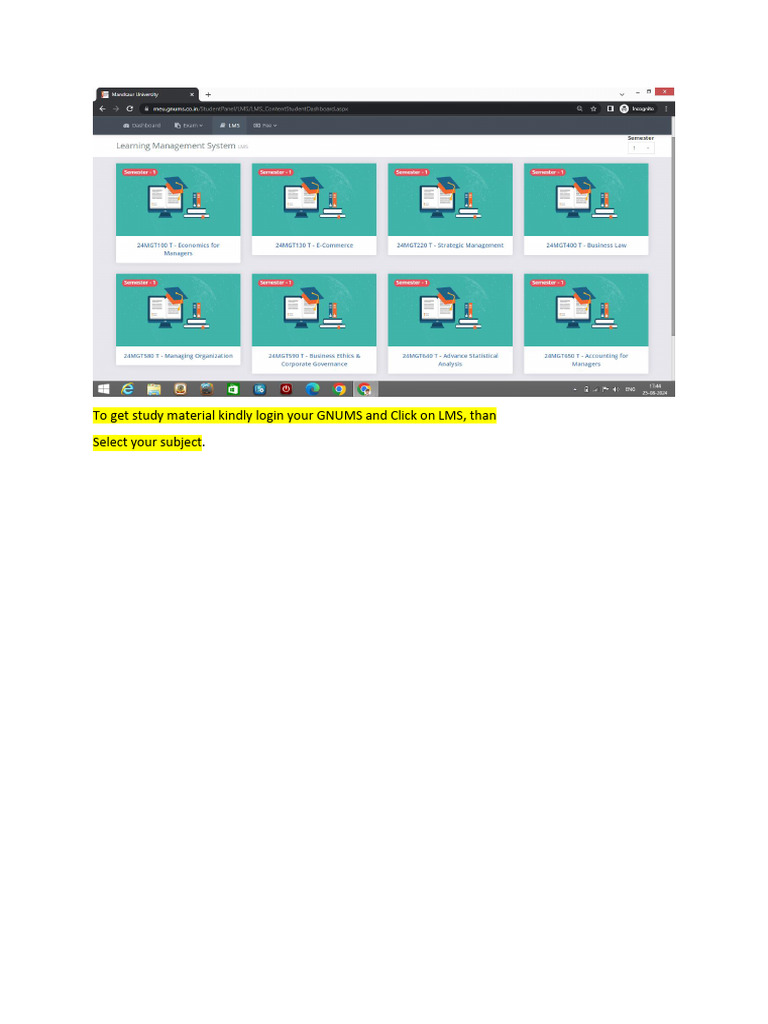 Get Your Note Through GNUMS | PDF