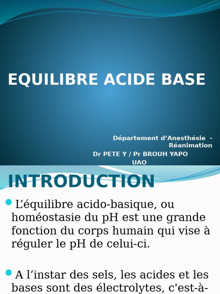 Equilibre Acide Base | PDF | Ph | Acide