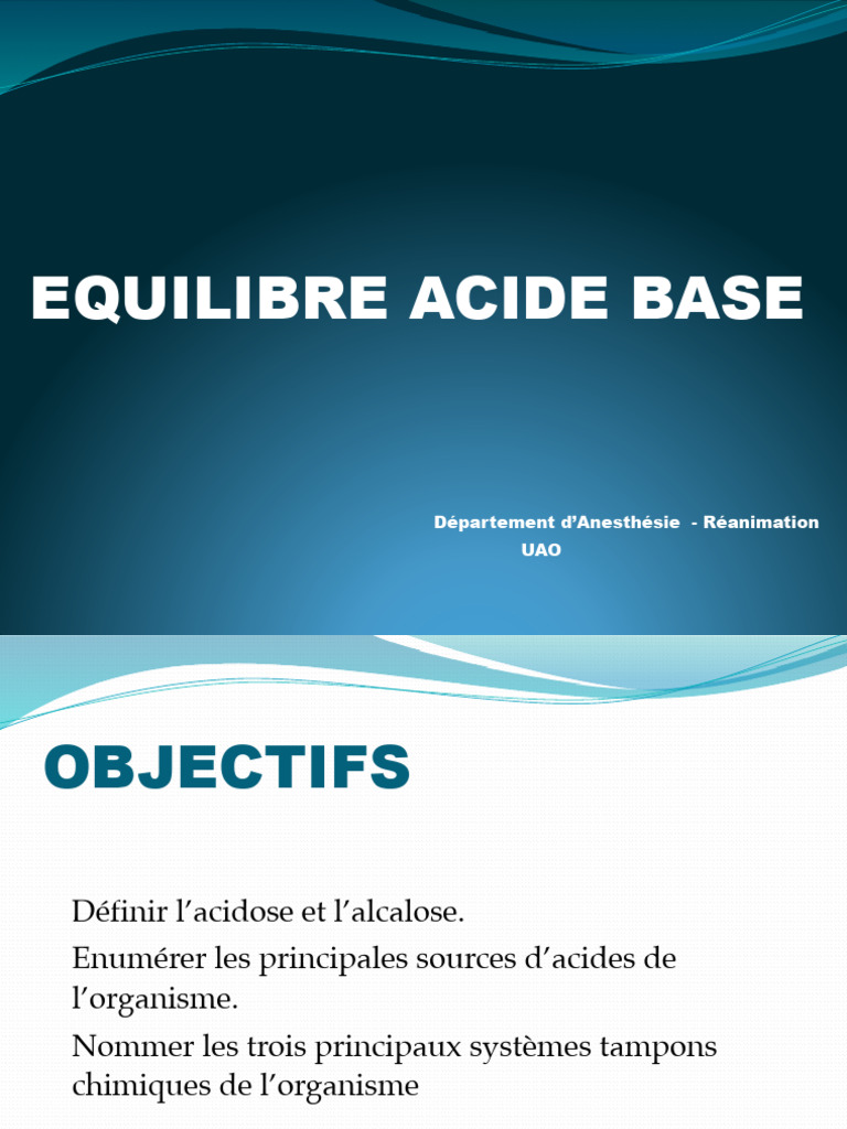 Équilibre Acido-Basique et Systèmes Tampons | PDF | Ph | Acide
