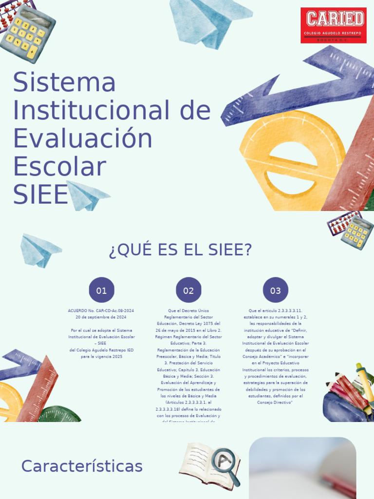 SIEE - Colegio Agudelo Restrepo IED. | PDF | Evaluación | Plan de estudios
