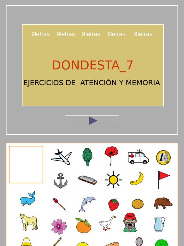 Donde Esta 7 - Ejercicios de Atencion y Memoria | PDF