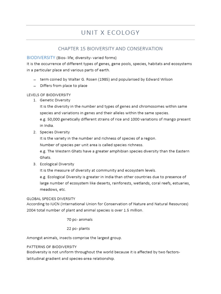 Biodiversity and Conservation | PDF | Biodiversity | Conservation Biology