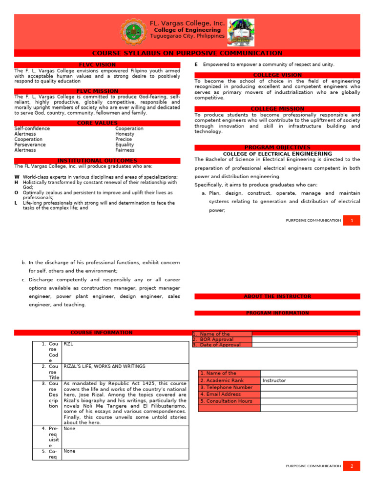 College of Engineering Ee Syllabus | PDF