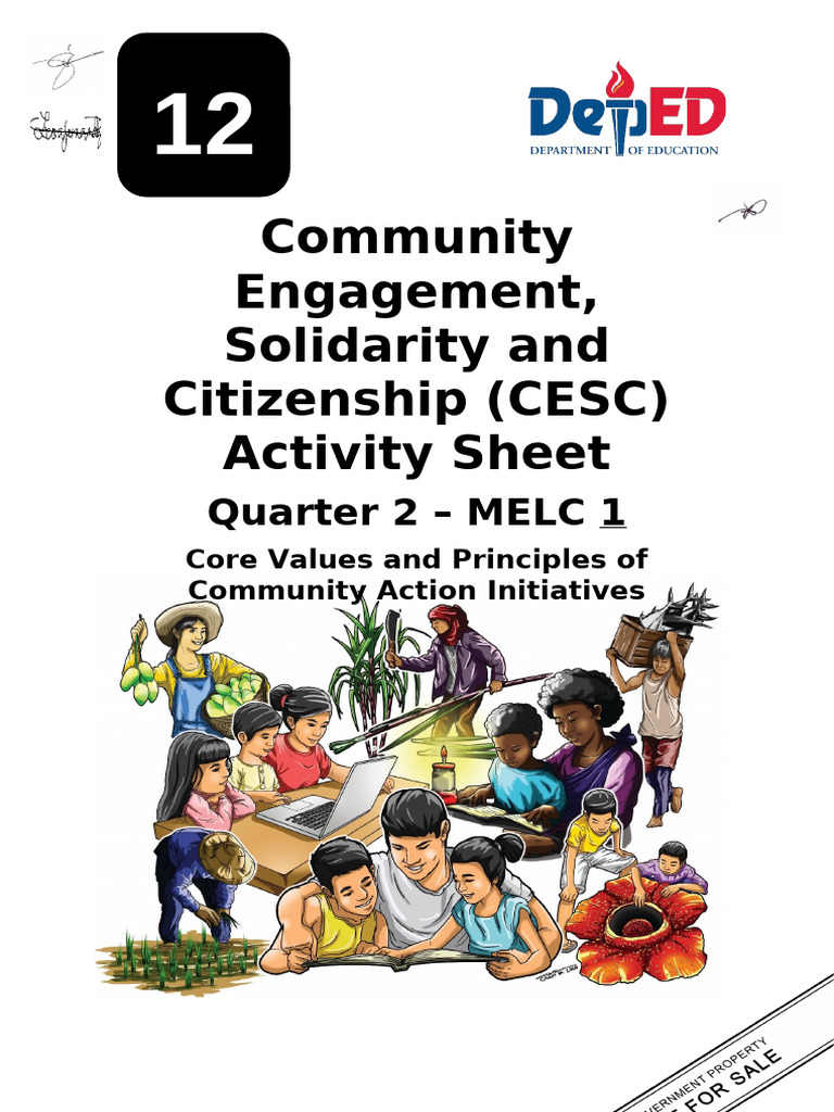 SHS Com. Engagement Solidarity & Citizenship Las 1 WK 1 Sdo Silay | PDF ...