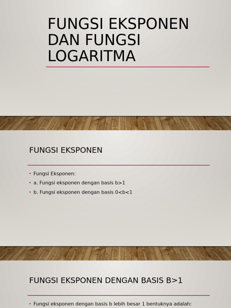 Materi 10-Fungsi Eksponen Dan Fungsi Logaritma | PDF