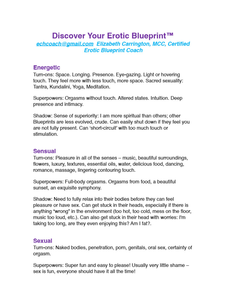 Discover Your Erotic Blueprint | PDF | Orgasm | Sexual Intercourse