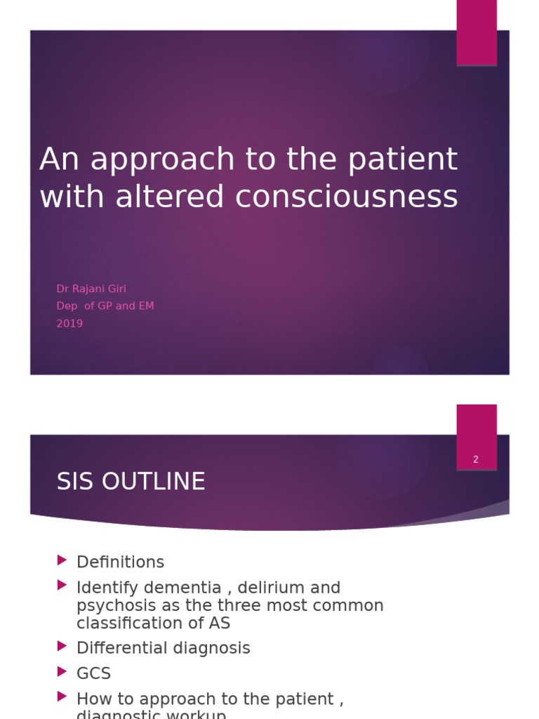 Altered Sensorium 2019 | PDF | Coma | Brainstem