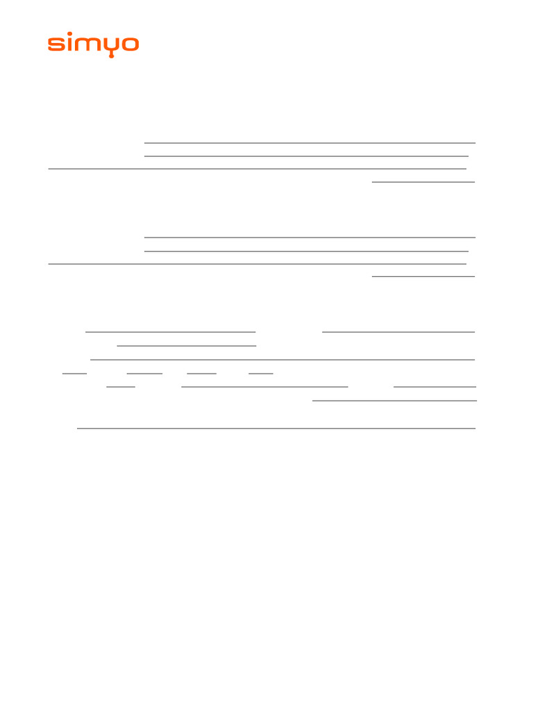 Contrato de Servicios Móviles Simyo | PDF | Tarjeta de débito | Internet