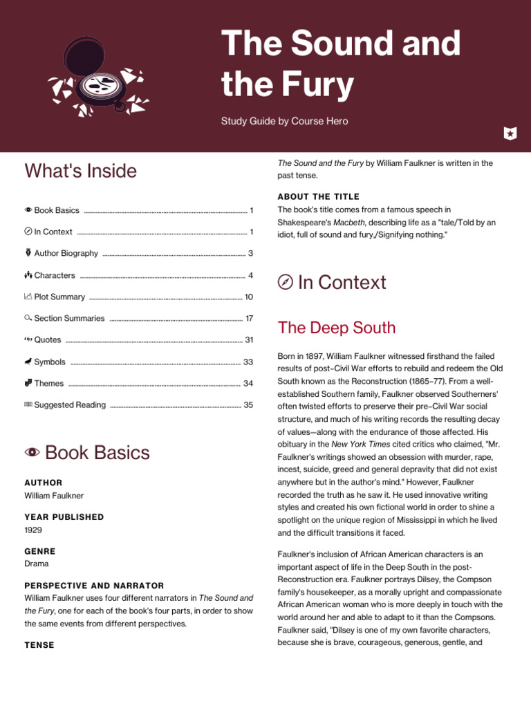 William Faulkner's The Sound and the Fury | PDF | William Faulkner