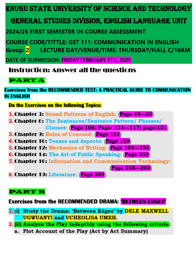 2025 GST 111 Incourse For Group 2 | PDF