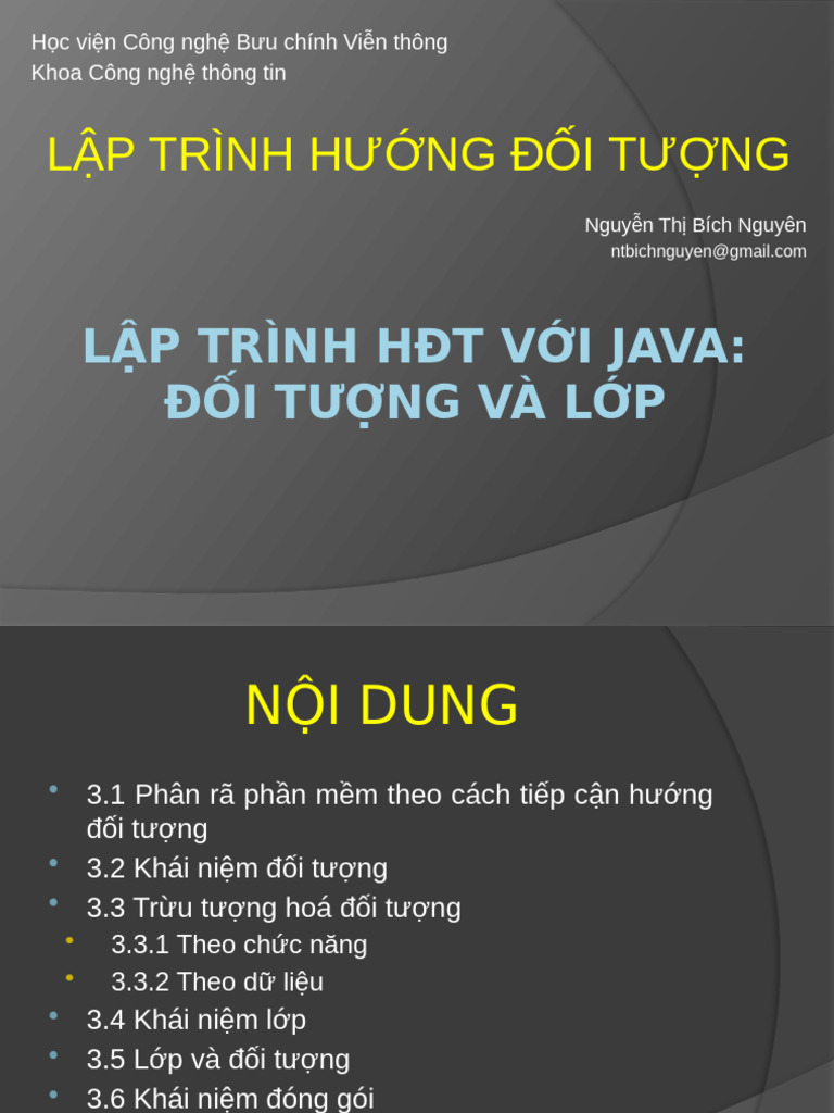 Lap Trinh Huong Doi Tuong - T3 | PDF