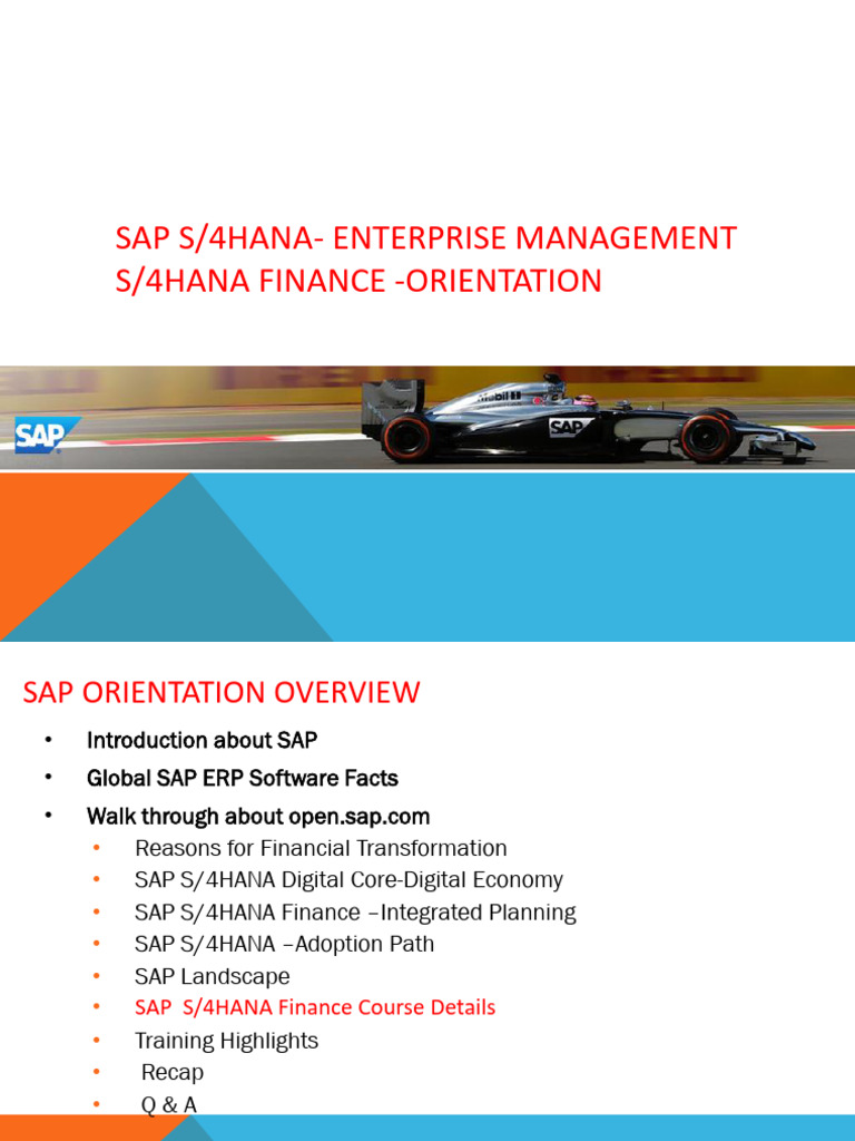SAP S/4HANA Finance Overview | PDF