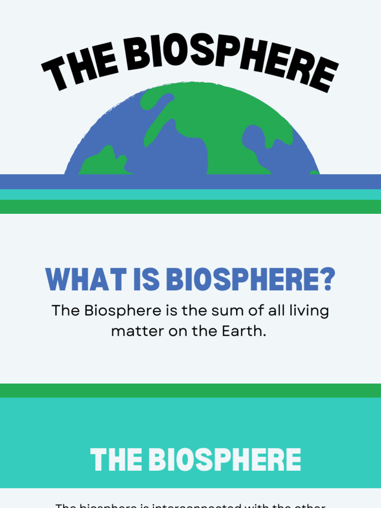 Biogeology The Biosphere Earth Science Presentation in Blue Green ...