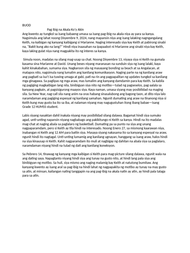 Pag Ibig BUOD | PDF