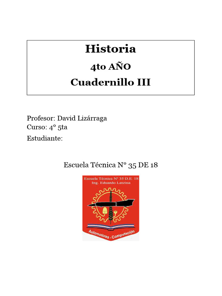 Cuadernillo III - Historia - 4to | PDF