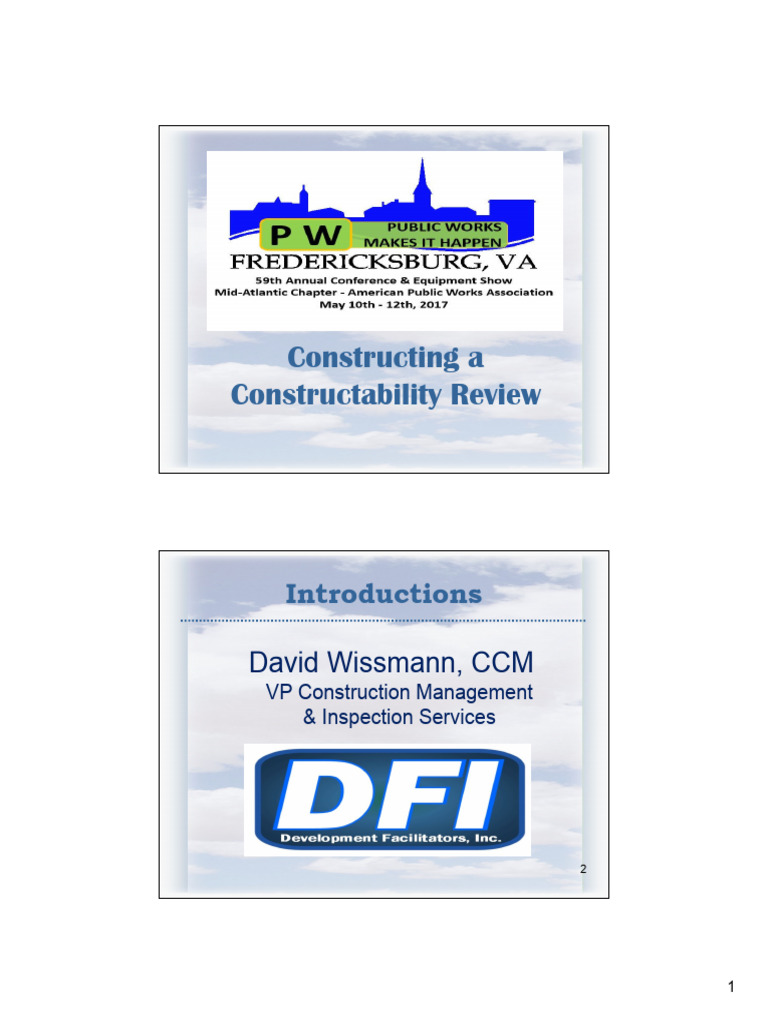 2017 Conference - #04 - Constructing A Constructability Review | PDF ...