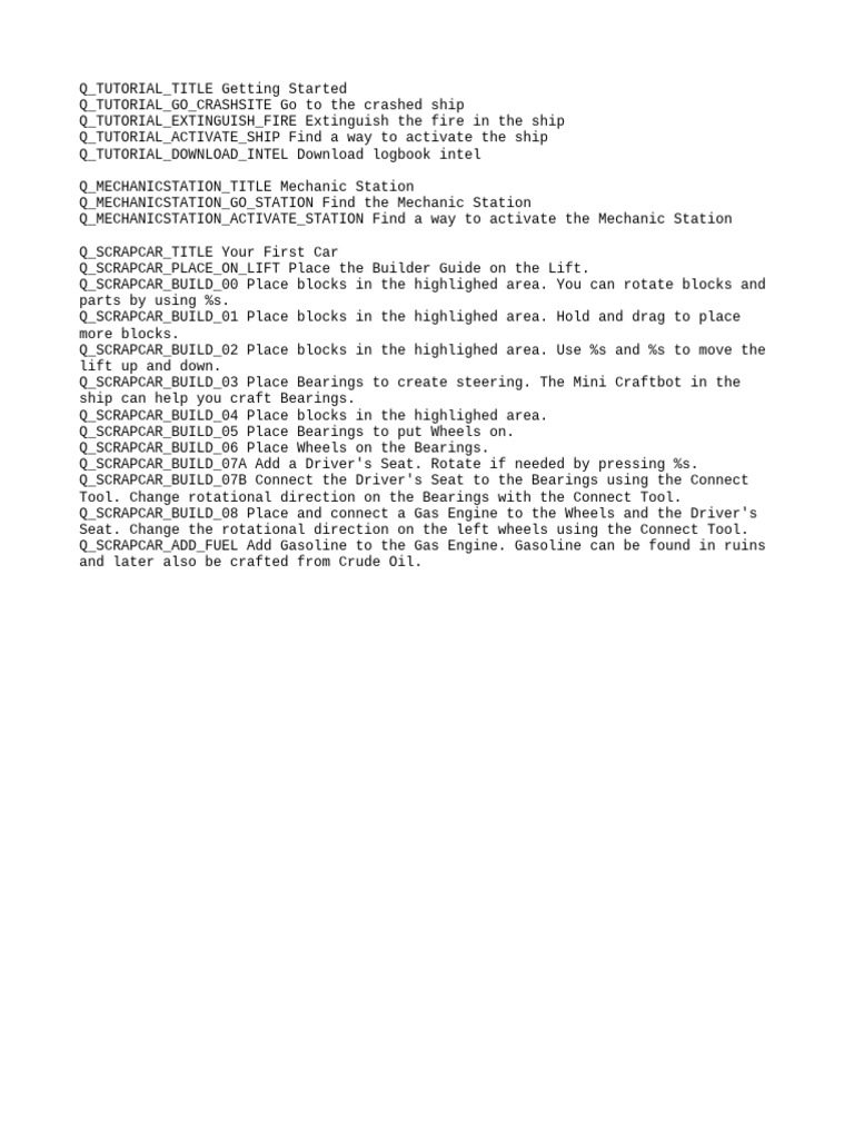 Quest Interface Tags | PDF
