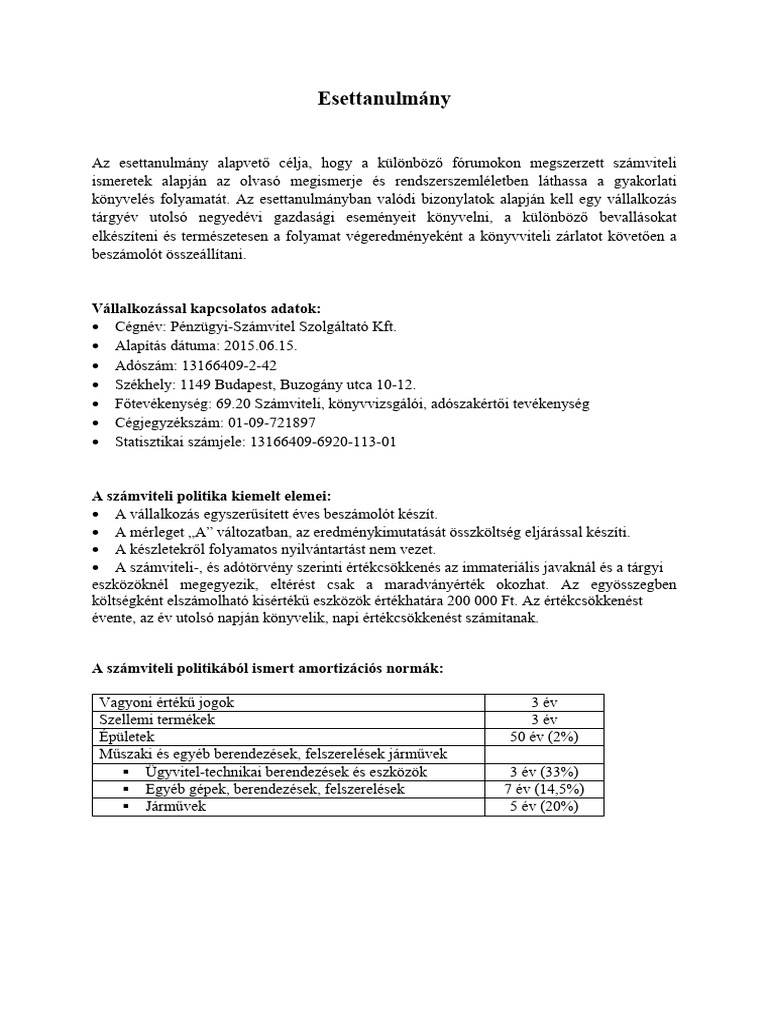 Esettanulmány | PDF